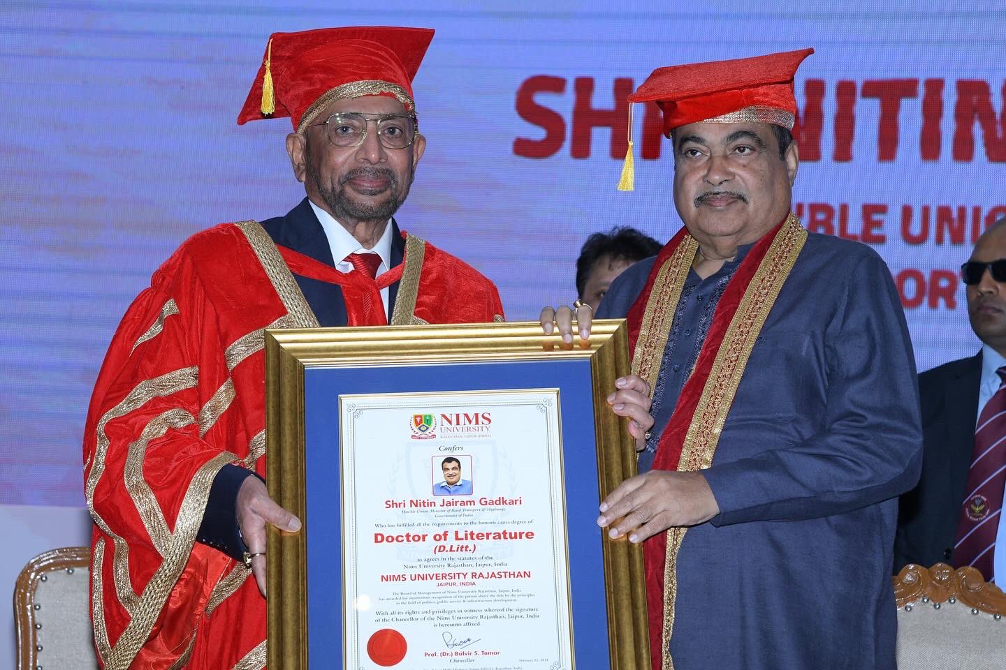 Nitin Gadkari Encourages Social Responsibility and Innovation at Nims University’s Convocation ...